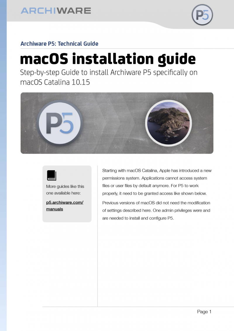 Manuals | Archiware P5